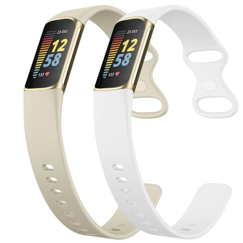 バンド for Fitbit Charge6 ベルト Charge5 バンド フィットビット チャージ5 ベルト, シリコン交換バンド 交換ベルト 柔らかい シリコンバンド 調節可能【対応機種】Fitbit Charge 5 、フィットビッ...