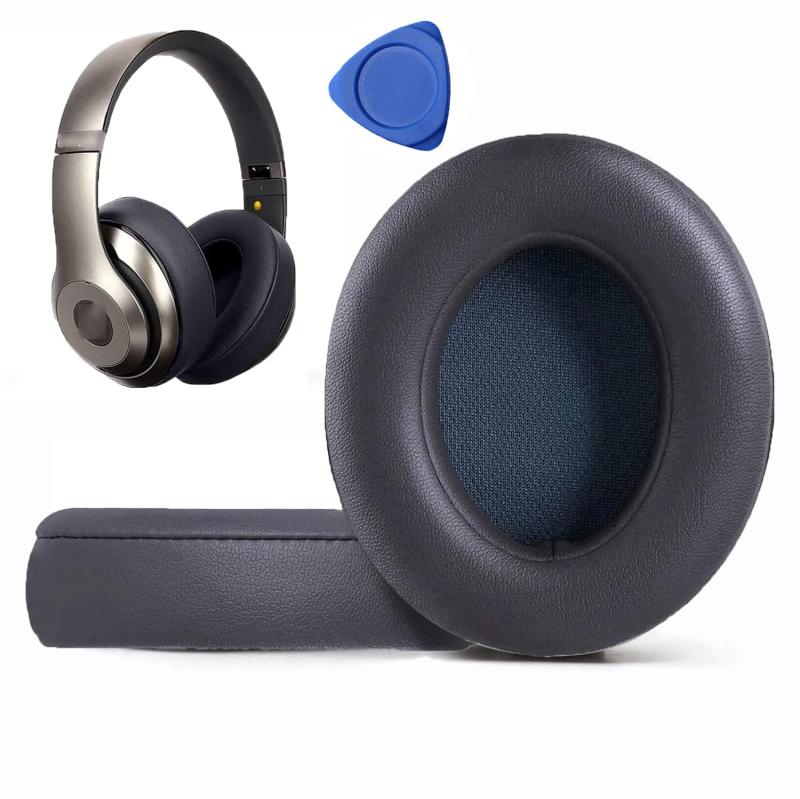 交換用耳パッド クッション Beats Studio 3.0/2.0 と互換性のある、ヘッドフォンの耳カバー高密度メモリ フォーム、ソフト レザー、適応ビート ノイズ キャンセル ヘッドフォン交換イヤパッド【適合】Beats Studio ...
