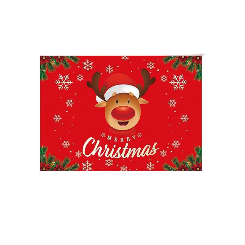 [EmberImp] クリスマス ランチョンマット サンタ・トナカイ柄 防水 洗える かわいい 北欧風 テーブルデコレーション パーティー用 撥水 耐汚れサンタ＆トナカイの可愛いデザイン クリスマスらしい華やかな柄で、食卓やパーティーを季節...