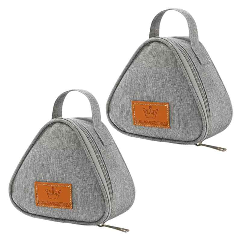 SensaBliss 保温バッグ おにぎり型 弁当箱 ランチバッグ 三角弁当袋 軽量 保温 保冷 防水 大容量 おむすび サンドイッチ 朝食 ランチ 仕事 旅行 出張【パッケージ内容】保温袋おにぎり型2個セット。サイズ：13.5 cm*13...