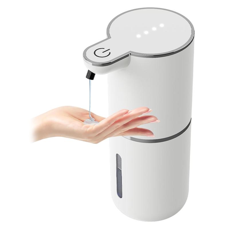 ソープディスペンサー ハンドソープ 自動 液体 吐出量4段階調整 400ml 壁掛け 卓上 ノータッチ オートディスペンサー IPX5防水 高感度センサー ディスペンサー 充電式 クリーニングモード キ【高感度センサーで自動 ソープディスペ...