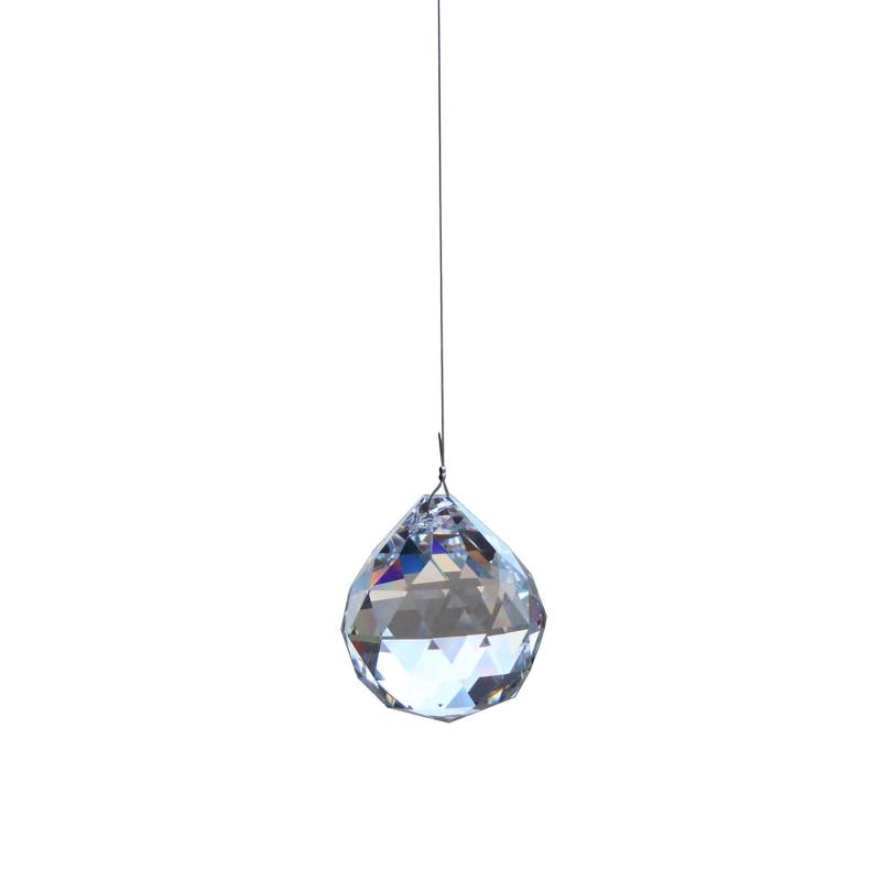 [Asfour社製] Simple Line 40mm サンキャッチャー アスフォー クリスタル長さ49cm×1本 （エンド部分：40mm Crystal）使用ガラス：asfour アスフォー クリスタル（Asfour社製：40mmball...
