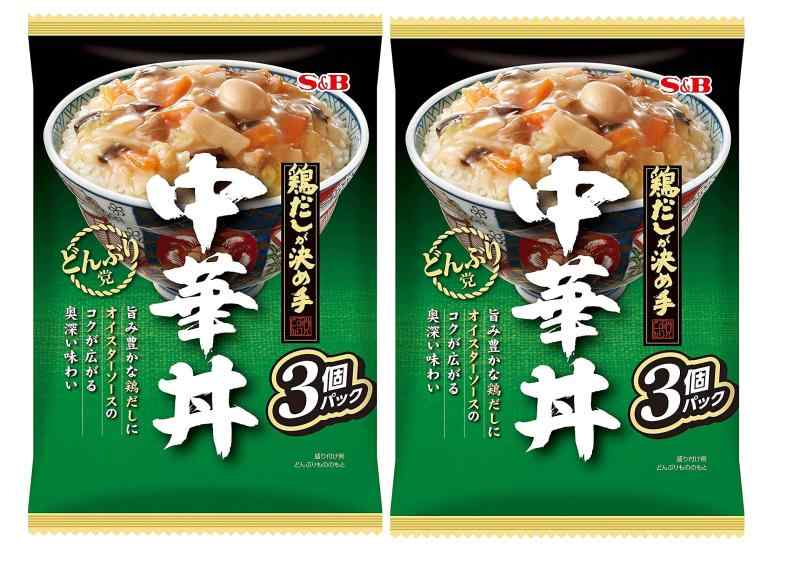 どんぶり党 S&amp;B 中華丼 495g×2個原材料:野菜(たけのこ、玉ねぎ、人参、白菜、しょうが)、うずら卵、豚肉、きくらげ、みりん、豚脂、食塩、ごま油、砂糖、オイスターソース、チキンブイヨン、鶏豚エキス、ポークエキス、醤油、リンゴ酢...