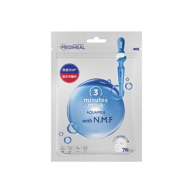 MEDIHEAL(メディヒール) 【正規品】3ミニッツシートマスク アクアマイドwith N.M.Fメディヒール 3ミニッツシートマスク アクアマイドwith N.M.F フェイスマスク 7シート (x 1)サイズ:127ml/7枚内容量:...