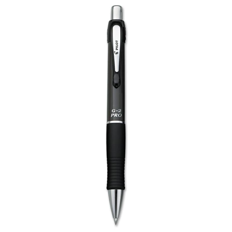 Pilot G2 Pro Retractable Gel Ink Roller Ball Pen, Fine Point, Gray Barrel, Black Ink (31147)上級者に最適なペン: 滑らかな書き心地で長持ちするPil...