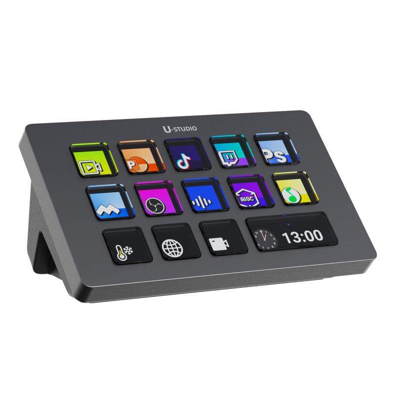 Ulanzi D200 ストリーム コントローラー Stream Controller 14個LCDキー配列 13個カスタムキー ショートカット設定 ライブ配信やコンテンツ作成用 ドラッグ&amp;ドロップで設定 ストリームデック OBS ...
