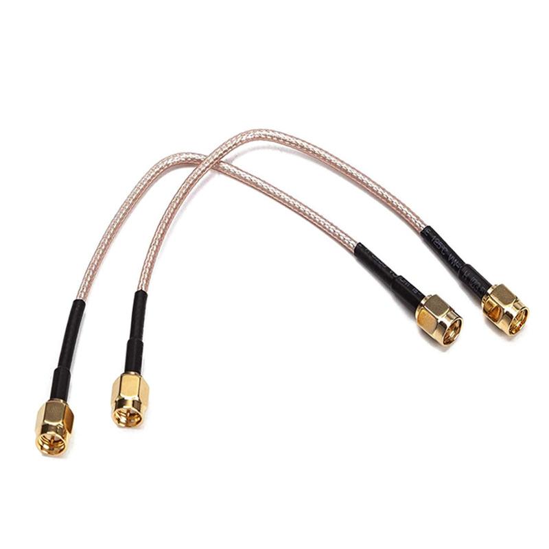 ケーブルSMAオス-SMAオスRF同軸ケーブルテールファイバケーブルRG 316 2セット15 CM,WiFi無線、セキュリティシステム用SMAアンテナ延長コード（ゴールド）【ケーブルの種類と詳細】 SMA ケーブル; ケーブルの種類: 同...