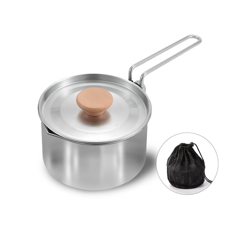 SOHAPI クッカーセット キャンプ クッカー 鍋 ケトル兼用 軽量 304ステンレス製 一人用キャンプ調理器具 飯盒 やかん アウトドアクッカー 直火対応 1000ml『直火OK・湯沸かしも調理もこれ一つ』 SOHAPIのキャンプクッカ...