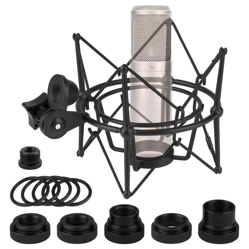 Geekria for Creators マイクショックマウント Rode NT-USB、NT1-A、NT2-A、NT1000、NT2000、Procaster、K2 と互換性あり、マイク防振サスペンションアダプタークランプマイクホルダーク...