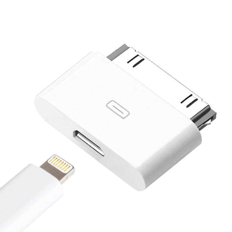 IOSからphone4/4SのDOCKへ変換コネクタ データ伝送 8ピン(メス) から iDock 30ピン (オス)へ変換アダプター 2個セット【対応機種】phone4S/4/3GS/TABLET。充電することもできます。【データ伝送】充...