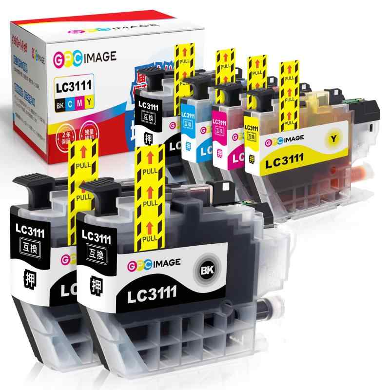GPC Image LC3111 互換インクカートリッジ brother 用 LC 3111-4PK + BK 2本 (計6本) 大容量タイプ ブラザー 用 インクカートリッジ LC3111 DCP-J572N J577N J582N J9...