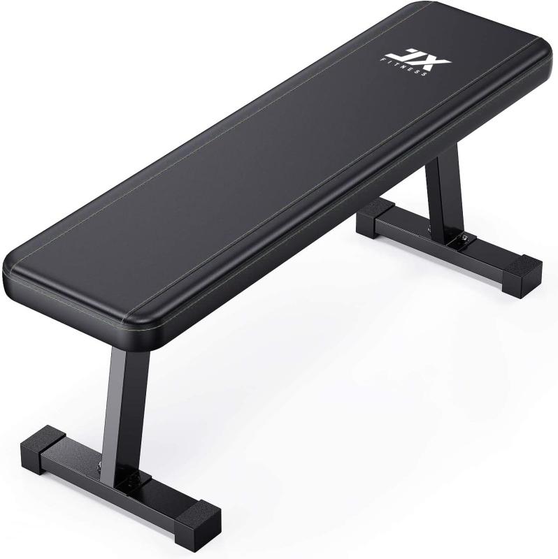 JX FITNESS ウェイトベンチ ダンベル トレーニングベンチフラットベンチ Abs 腹部 筋トレ ベンチ 多機能フラットベンチ, スペース節約設計- 家庭用✔フルボディトレーニング：この多機能フラットベンチは高効率のトレーニング機器で...
