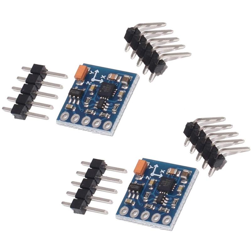 Hailege 2個セット GY-271 QMC5883L 3-5V IIC三軸コンパス磁気センサーモジュール電子コンパスモジュールArduino用電源：3V-5V;測定範囲：±1.3-8ガウスGY-271 QMC5883L 3-5VIIC...