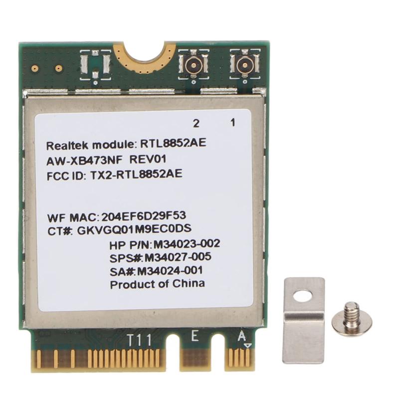 RTL8852AE Wifi 6 ワイヤレス モジュール、2.4Ghz 5Ghz、802.11ax / Ac NGFF M2 ワイヤレス Wifi モジュール、Wifi6 BT5.2 MU MIMO ネットワーク カード アダプター、 10...