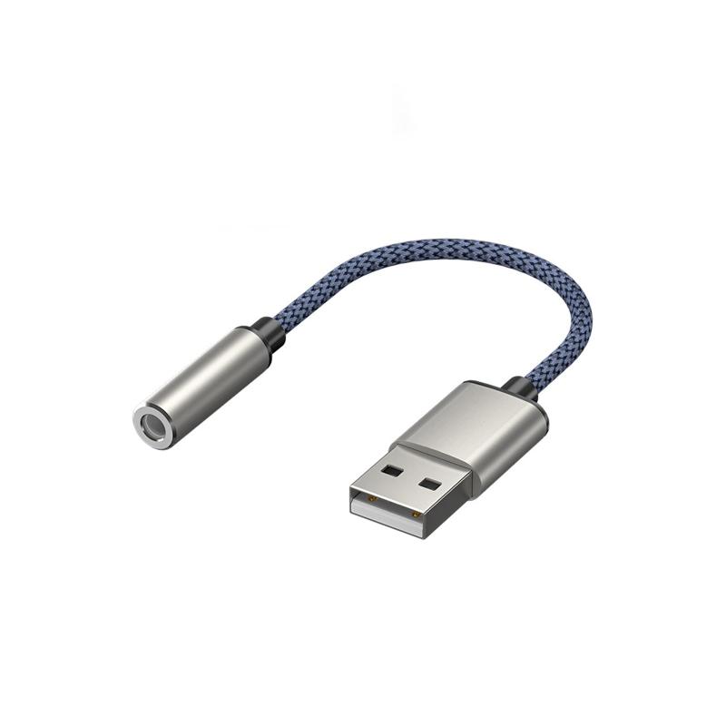 USB to 3.5mmオーディオケーブル オーディオ変換アダプタ USB ポート 3.5mmミニジャック変換ケーブルはWindows/PS4/ノートパソコン、デスクトップなどに適しています。【プラグアンドプレイ】 USB 3.5 mmポー...