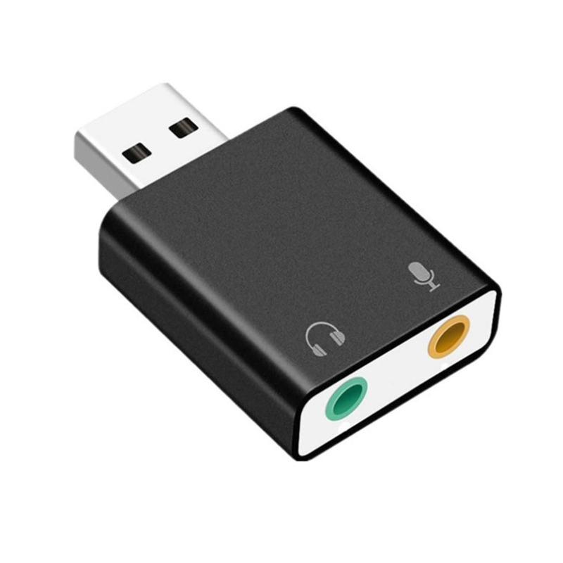 USBオーディオ変換アダプタ USB外付けサウンドカード USB イヤホンジャック変換アダプタ 3.5mmミニジャック オーディオインターフェイス ヘッドホン出力/マイク入力対応 ドライPS4/MacBook/Earphone【USBオーデ...