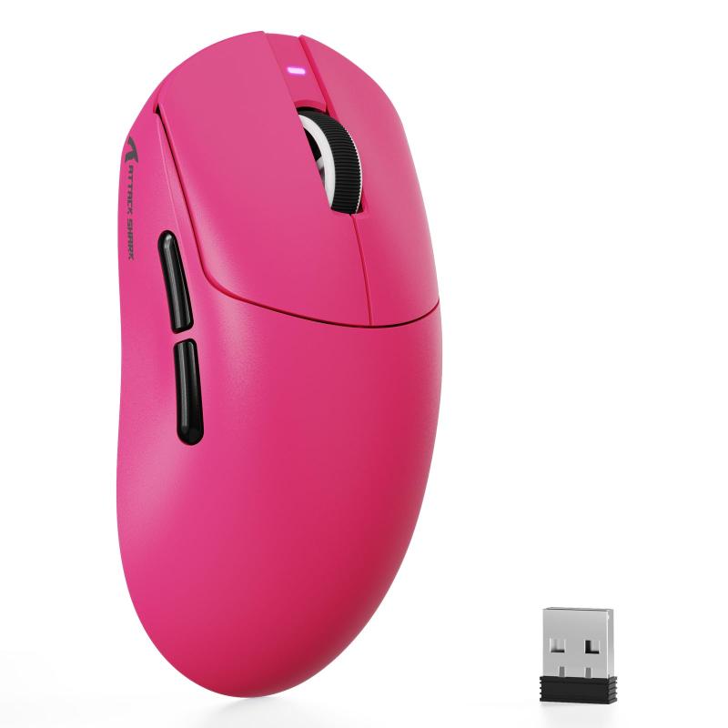 MAMBASNAKE×ATTACK SHARK X8SE 軽量マウス 58g超軽量 BK52820 チップ PAW3311 センサー Huanoスイッチ F-switch エンコーダー 1K ポーリングレート 低遅延 25000DPI ワイ...