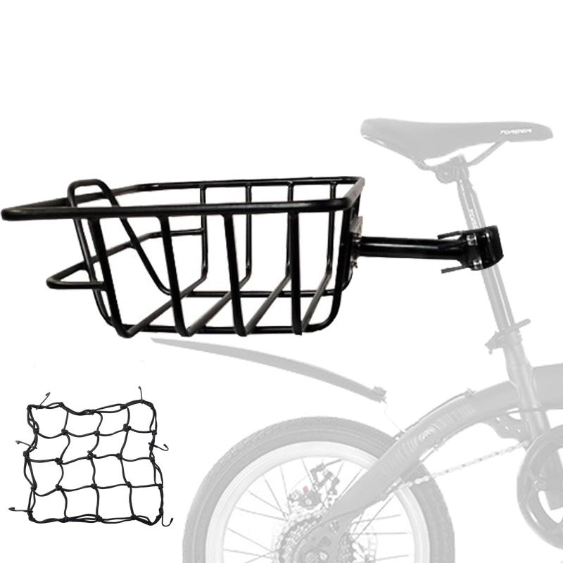Niesporek 自転車リアバスケット カゴ後ろ 大容量サイクリングバイクカーゴラック 自転車用の簡単な組み立てと携帯性【強力な耐久性】より強い太い鉄線で、最大55ポンド（25 kg）の重量に耐えます。これにより、重い荷物でも安心して使用...