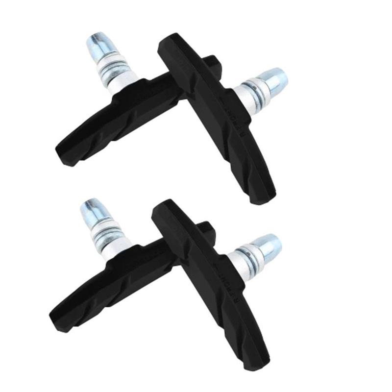HUIKKJP 自転車ブレーキシュー Vタイプ 70mm クロス 消音 耐久 マウンテンバイク/ロードバイク用 ブレーキシューセット(4個セット) 自転車ブレーキシュー 簡単取り付け【音鳴りが発生しにくい】 ブレーキパッドを交換すれば静音、...