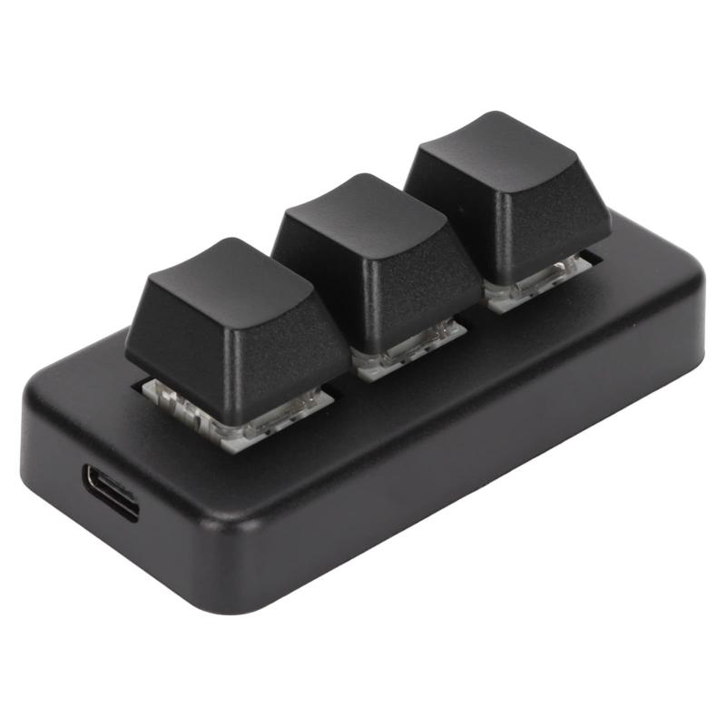 マクロメカニカルキーボード、3キーRGBバックライト付きメカニカルゲーミングキーパッド、USBレシーバーとケーブル、プログラム可能BluetoothOSUキーボードキーパッド3つの接続方法：外観がコンパクトで、持ち運びが簡単で、有線USB、...