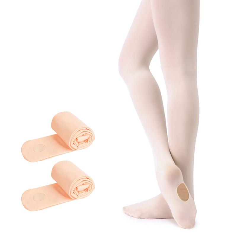 Soudittur バレエタイツ 穴あき 2枚 セット 弾力性 伸縮性 90D バレエ 用品 子供～大人用 発表会 入園式 入学式 結婚式 ヨーロピアンピンク, M【セット内容】バレエ タイツ 穴あき 2枚 セット、耐久性の高いタイツ。滑り...