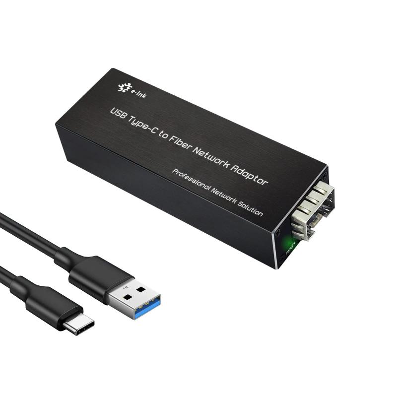 Throncom USB3.0 Type C - ファイバーネットワークアダプター 100/1000base-X USB to Open SFP ギガビットネットワークカード対応 Windowsサーバー/Windows/Linuxコンパクト...