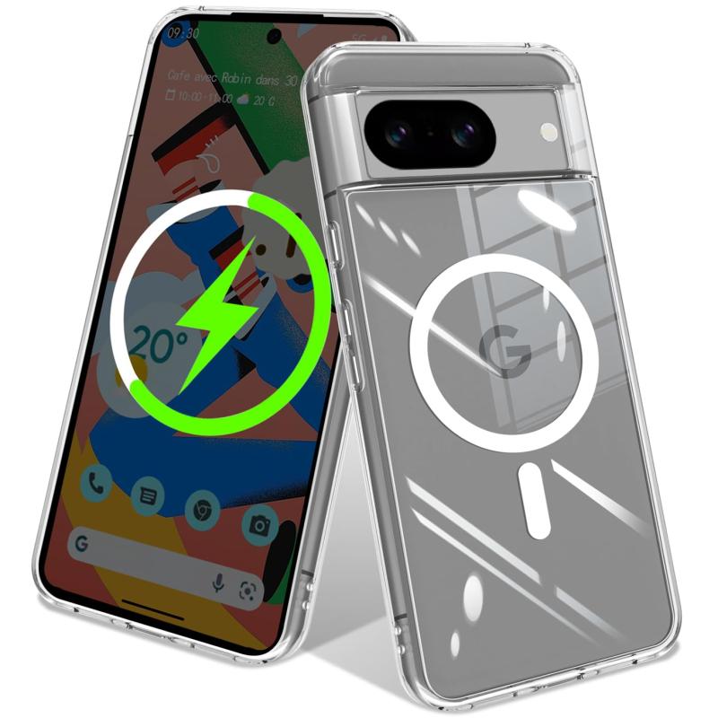 【米軍MIL規格・Magsafe対応】 Google Pixel 7a ケース 透明 指紋防止 黄変防止 耐衝撃 可愛い ストラップホール付き グーグルピクセル 7aカバー マグセーフ対応 ワイヤレス充電対応【強力磁吸・MagSafeアクセ...