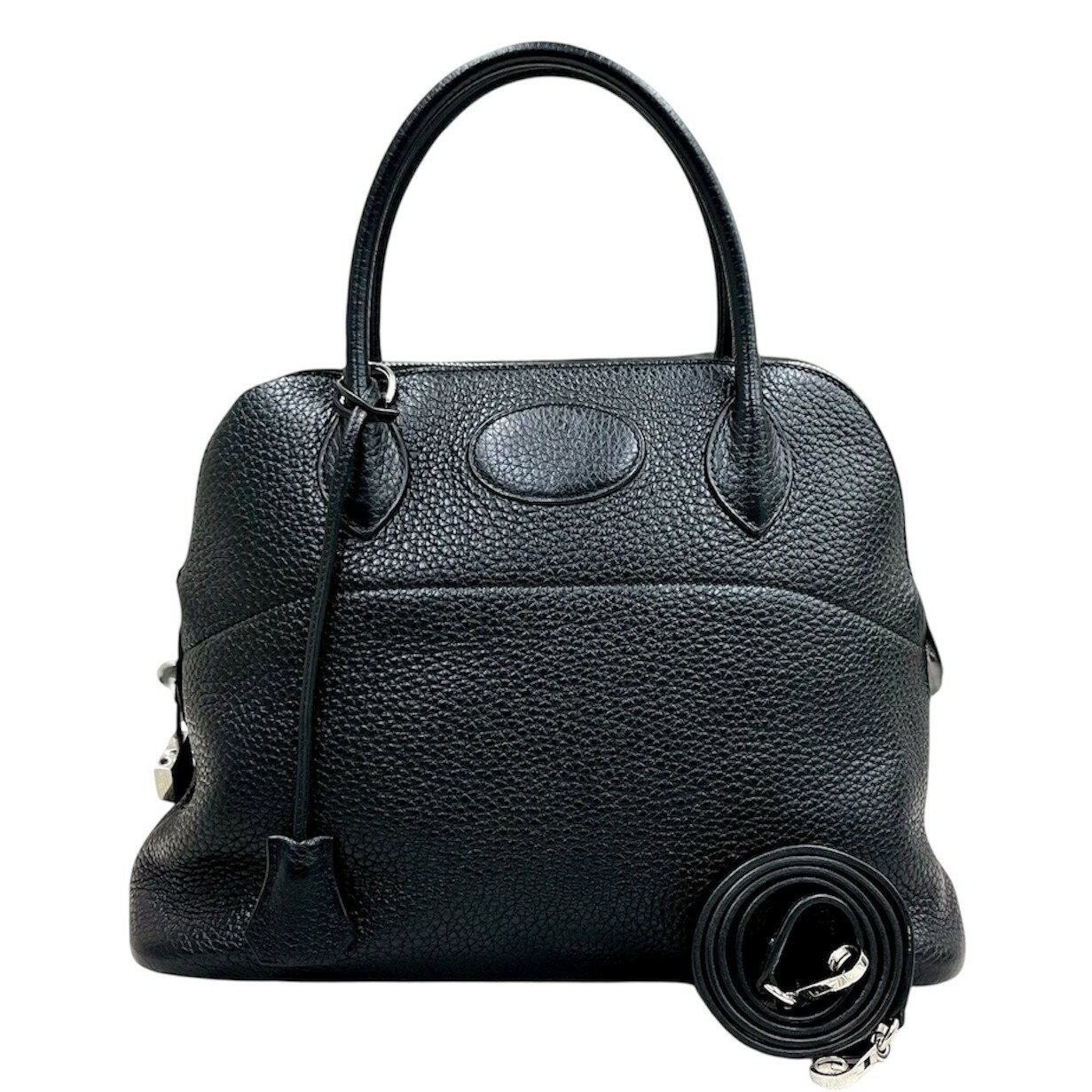 商品情報素材トリヨンクレマンスレザーサイズW　31cm（横）H　23.5cm（縦）D　12cm（幅）S　 90cm (ショルダー)ランクA色シルバー金具黒　ブラックモデルボリード31シリアル・刻印□Q刻印（不鮮明）　2013年付属品保存袋（...