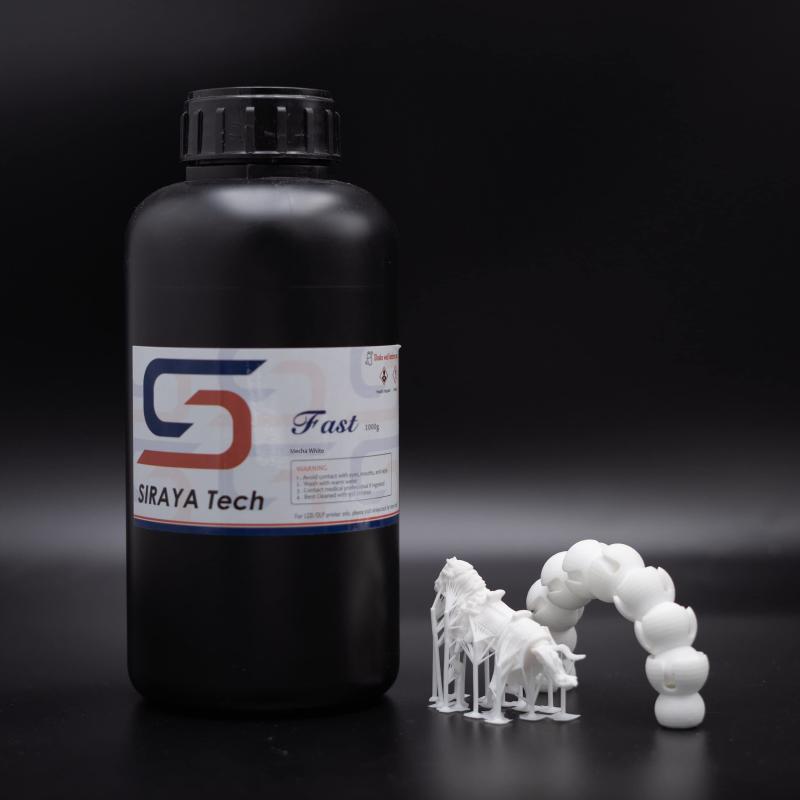 Fast - Mecha White - Scratch Resistant Resin designed for moving parts従来品の露光時間を短縮化し高速硬化できます, プリント時間の短縮化柔軟性と強度と折れにくさを両立して...