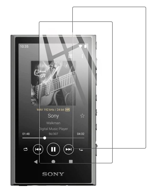 2枚セットFor SONY NW-A300/A306/A307 ガラスフィルム NW-A300/A306/A307 フィルム 硬度9H 高透過率 飛散防止 強化ガラス 耐衝撃 液晶保護フィルム 指紋防止 気泡ゼロ 自動吸着 貼り付け簡単対応...