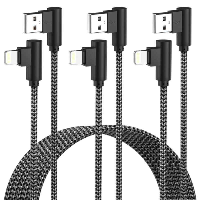 iphone 充電ケーブル l字 3本セット 高速 高耐久 iPhone 充電 コード lightning ケーブル 断線防止 急速 転送 アイフォン 充電 ケーブル iPhone 14 13 12 11 XS XS Max XR X 8 ...