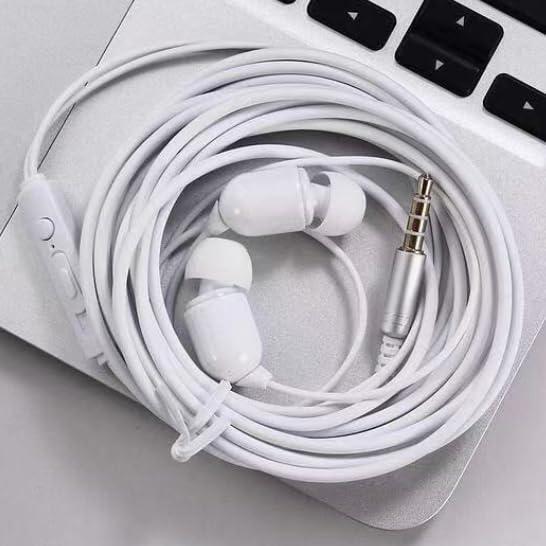 3.5mm有線イヤホン 3メートル長いコードイヤフォン 重低音 カナル型 マイク付き 軽量 耐久 3mロングコード TVテレビ用 スマホ/タブレット/MP3/iPhone Android対応 (白)