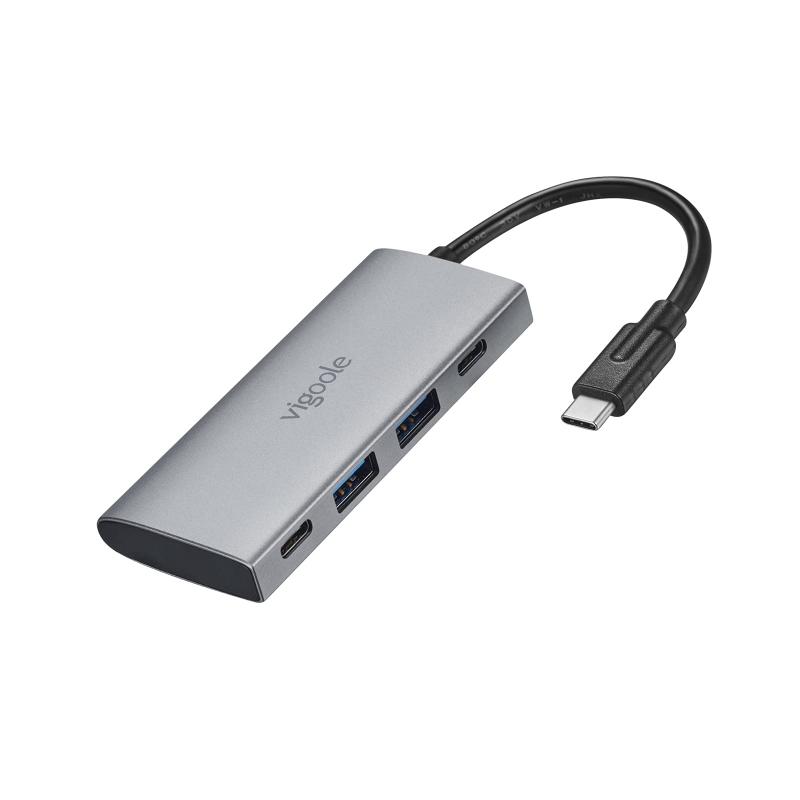 4ポートUSB Cハブ 10Gbps USB 3.1/3.2 Gen 2 SuperSpeed USB 10Gbps準拠 2x Type-Cポート/2x Type-Aポート 10Gbpsデータ伝送速度搭載 MacBook Pro iPad ...
