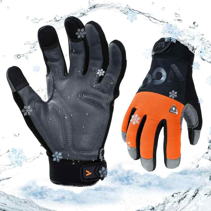 [] 作業手袋 メンズ メカニックグローブ 作業多用途手袋 牛革 ワークグローブ 整備グローブ