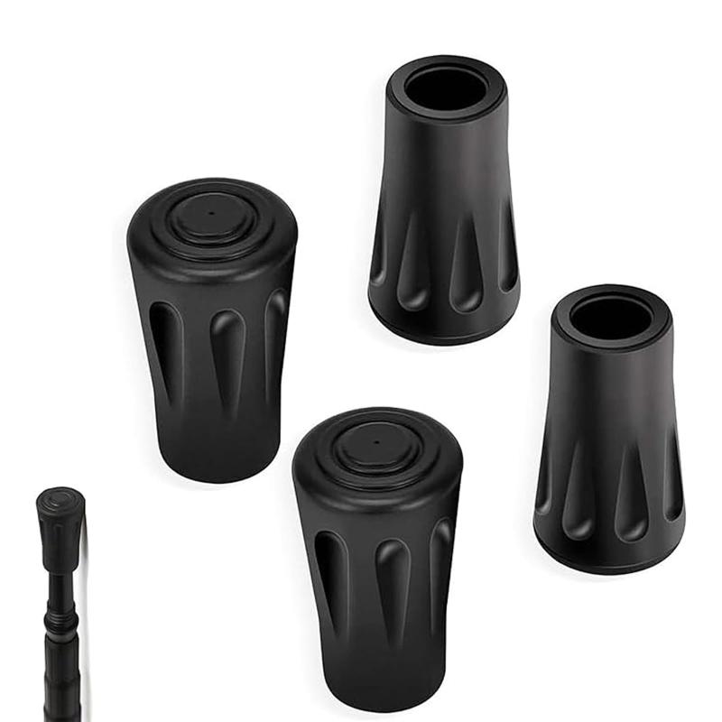 トレッキングポール交換用ゴムキャップ 4 枚セット 端末保護 滑り止め 耐磨耗 登山 ウォーキング ハイキング スキー兼用 汎用軽量タイプ高品質な素材ラバーキャップ は高耐久のラバー素材を使用していますので、柔軟性が抜群であり、軽量で耐久性...