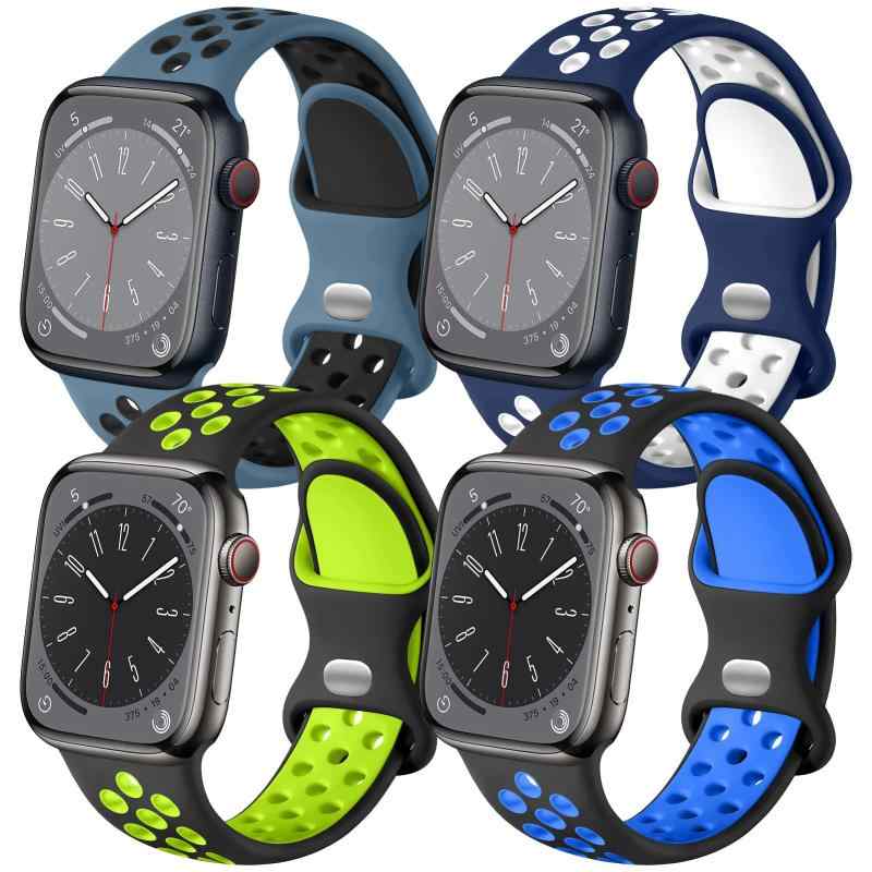 スポーツバンド コンパチブル アップルウォッチ バンド 40mm 41mm 38mm 42mm 46mm 44mm 45mm 49mm レディースメンズ、 コンパチブル Apple watch バンド Ultra2/Ultra se se2...