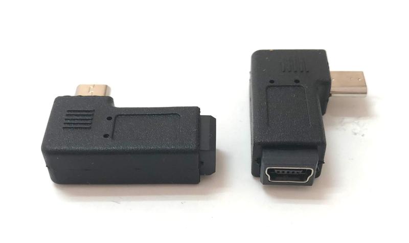 Access 2個セット Mini USB 変換アダプター ミニUSB コード、アダプタを マイクロUSB へ変換 延長 右L型 Mini26-RUSB2.0/USB1.1対応の、小型変換コネクタ(変換アダプタ)です。スマホ、タブレット、ノ...