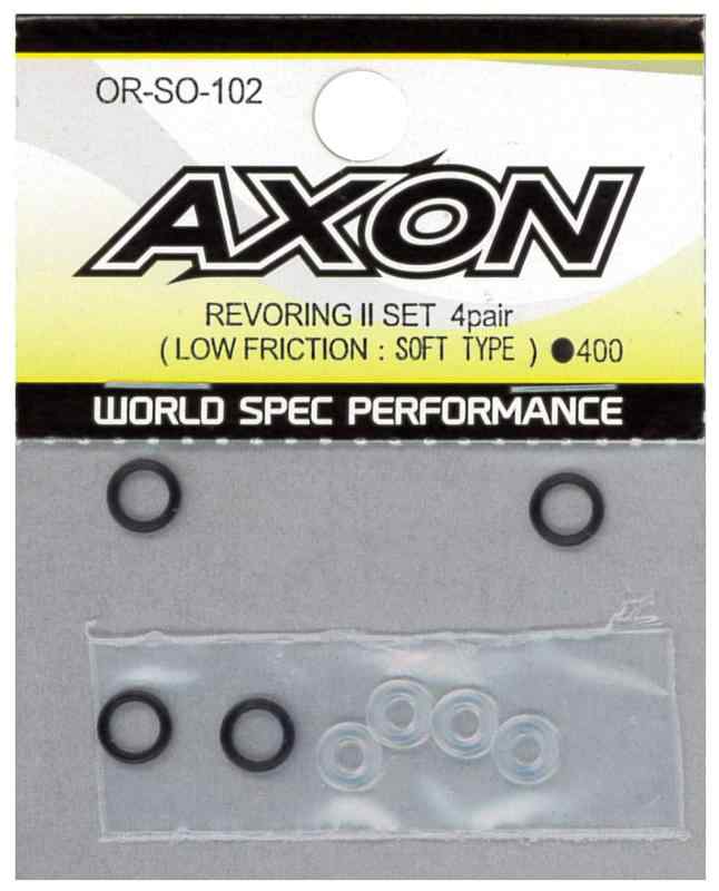 AXON REGII SET 4pair (LOW FR:SOFT TYPE) OR-SO-102REVOCK II for YOKOMO YD-2/YD-4用スペアパーツ。
