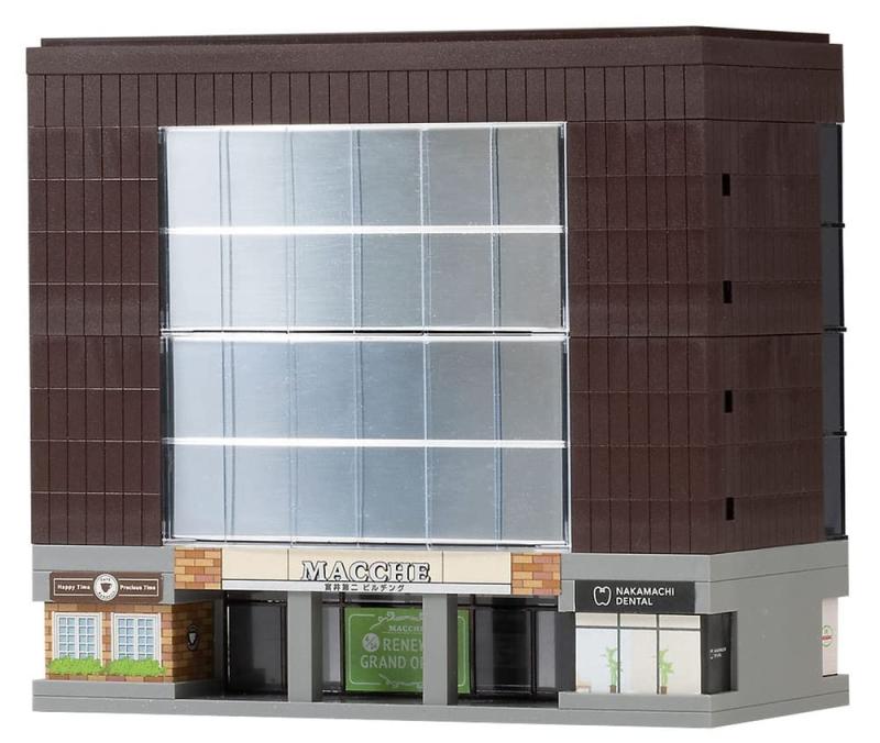 TOMIX Nゲージ 複合ビル ラウンドウインドウ 5階建 4217 鉄道模型用品ビルの窓に走行中の車両が映り込むミラー窓を再現。窓越しに透けて見える階段や床を新規製作。複合ビルを複数使用したり、別売のビル製品と組合わせて階数の増減が可能分...