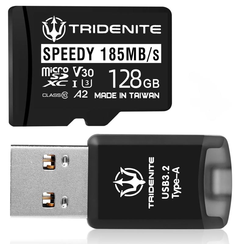 TRIDENITE カードリーダー USB 3.2 Type-A, Type-C, DDR200, UHS-II PRO SD 4.0, MicroSD, SD, 128GB, 256GB, 512GB 小型OTG 外付メモリカードリーダー...