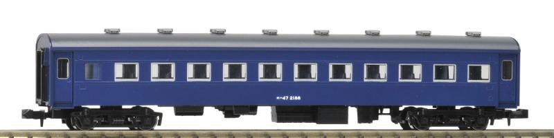 TOMIX Nゲージ オハ47 アルミサッシ 青色 9510 鉄道模型 客車スハ43形の台車違いであるオハ47形を再現近代化工事施工車の青色で客室窓がアルミサッシにされた車両を再現TR23形台車はコロ軸受けで再現乗降ドアは鋼製ドア（Hゴム窓...