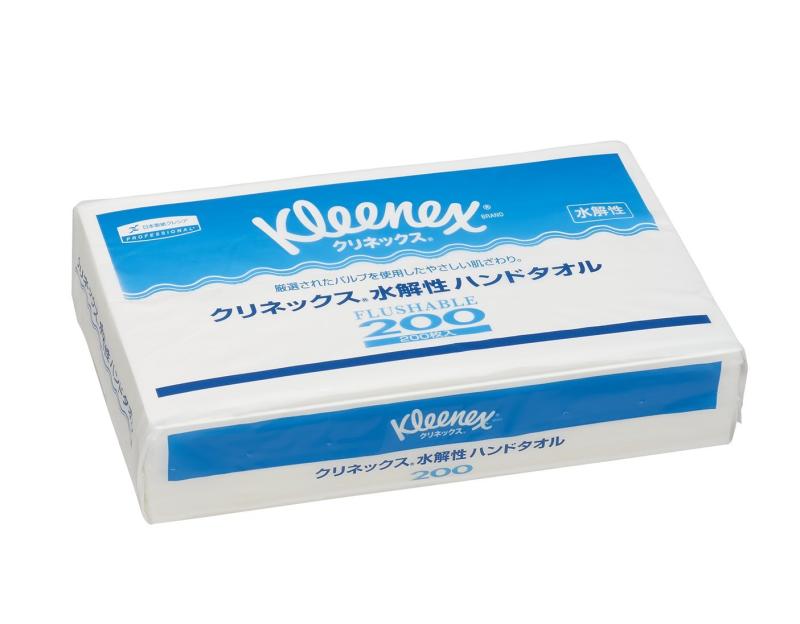 ケース販売 クレシア クリネックス 水解性 ハンドタオル 中判 200枚/パック ×35パック入 トイレに流せる・業務用対応 36400原産国:日本200枚/パック × 35パック入