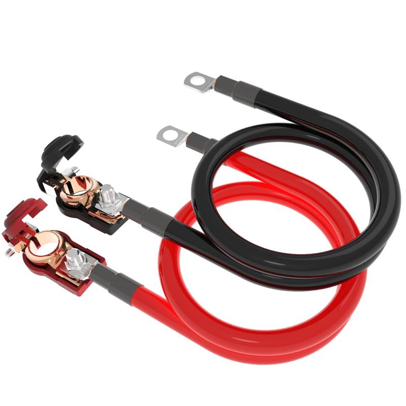 16mm² バッテリー端子コネクタ付き6 AWGゲージ電源バッテリーインバーターケーブル、50cm 赤+黒の自動車、オートバイ、海洋、ボートのための純粋な銅バッテリーリード線バッテリーケーブルバッテリーケーブルセットは、超柔軟なPower-...