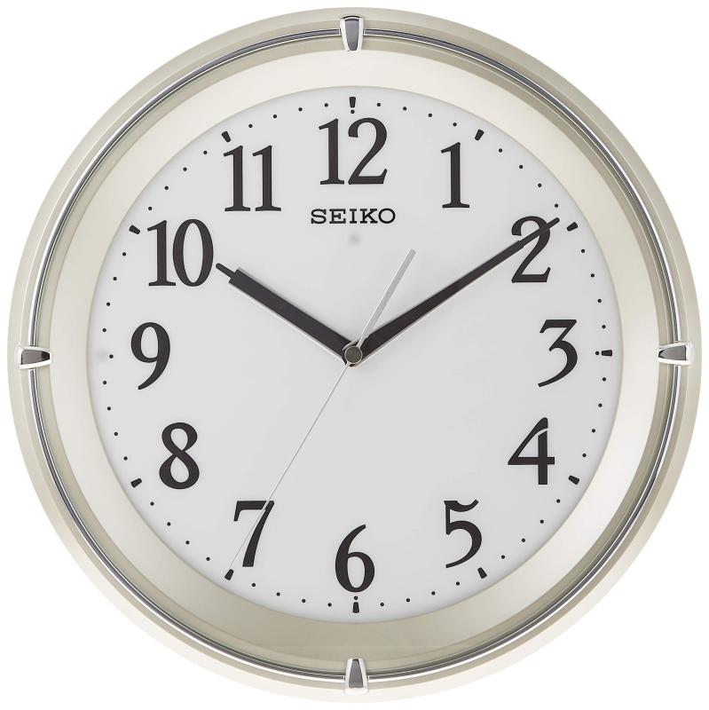 セイコークロック(Seiko Clock) 掛け時計 自動点灯 電波 アナログ 夜でも見える 薄金色 パール KX381S本体サイズ:直径31.2×4.9cm本体重量:1.1kg素材・材質:プラスチック枠(薄金色パール塗装)、前面ガラス原産...