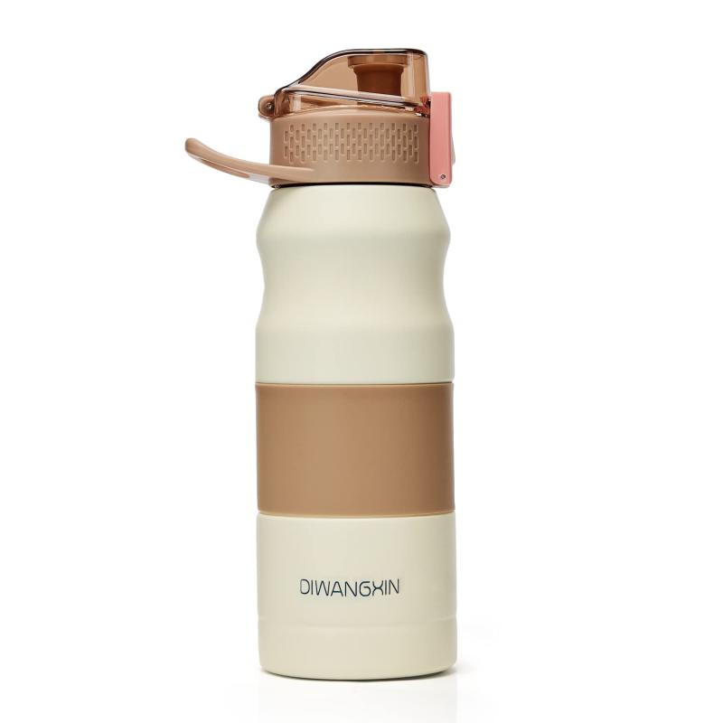 水筒 620ml 保温 保冷 ワンタッチオープン ボトル SUS304 ステンレスボトル 真空断熱 直飲み 簡単ロック 漏れ防止 人間工学 滑り止め 運動 マグカップワンタッチオープン直飲みステンレスボトルのボタンを押すだけでフタが開くので...
