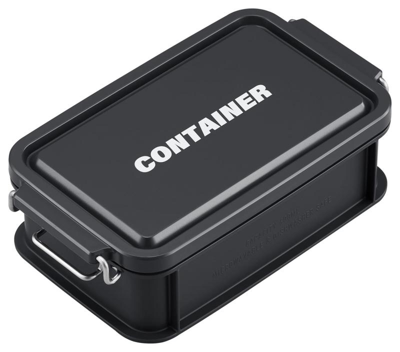 OSK(オーエスケー) 弁当箱 CONTAINER コンテナランチボックス 仕切付 ネイビー 600ml 日本製 食洗機 電子レンジ対応 汚れにくい 抗菌 2点ロック パッキン付き 汁漏れ防止 おしゃれ かわいい 小物サイズ:19x10.9...