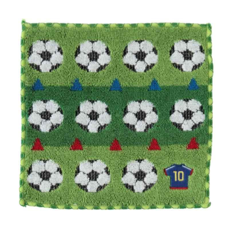 ブルーミーズ サッカー ちびタオル(グリーン) [綿100％] 子供 キッズ ハンドタオル ミニタオル スポーツ サッカーボール モチーフ 約15cm bloomie's 000541-0040-01累計販売枚数100万枚以上 ブルーミーズ...