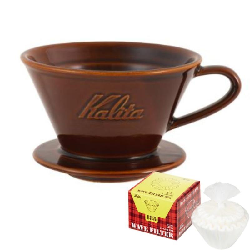 Kalita カリタ 美濃焼 × ウェーブドリッパー MI 185 ドリッパー 陶器 2~4杯用美濃焼 × ウェーブドリッパーウェーブドリッパーが「美濃焼」になり新発売土岐市駄知町で丁寧に生産。底面に「DACHI」の刻印カリタ式三つ穴で雑味...