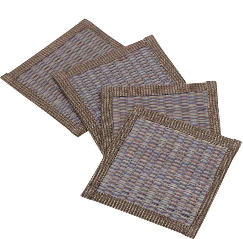 大島屋 コースター イ草 コースター 与那国 4枚入 い草 1枚あたり 約12×12cm