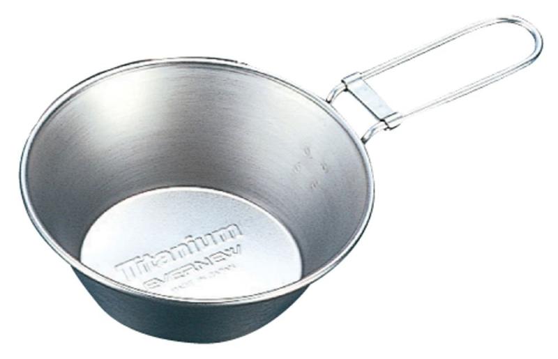 EVERNEW(エバニュー) チタンシェラカップFD EBY152材質:チタン(国内製造)、ステンレス(ハンドル部)容量:310ml径11cm×4.5cm重量:60g